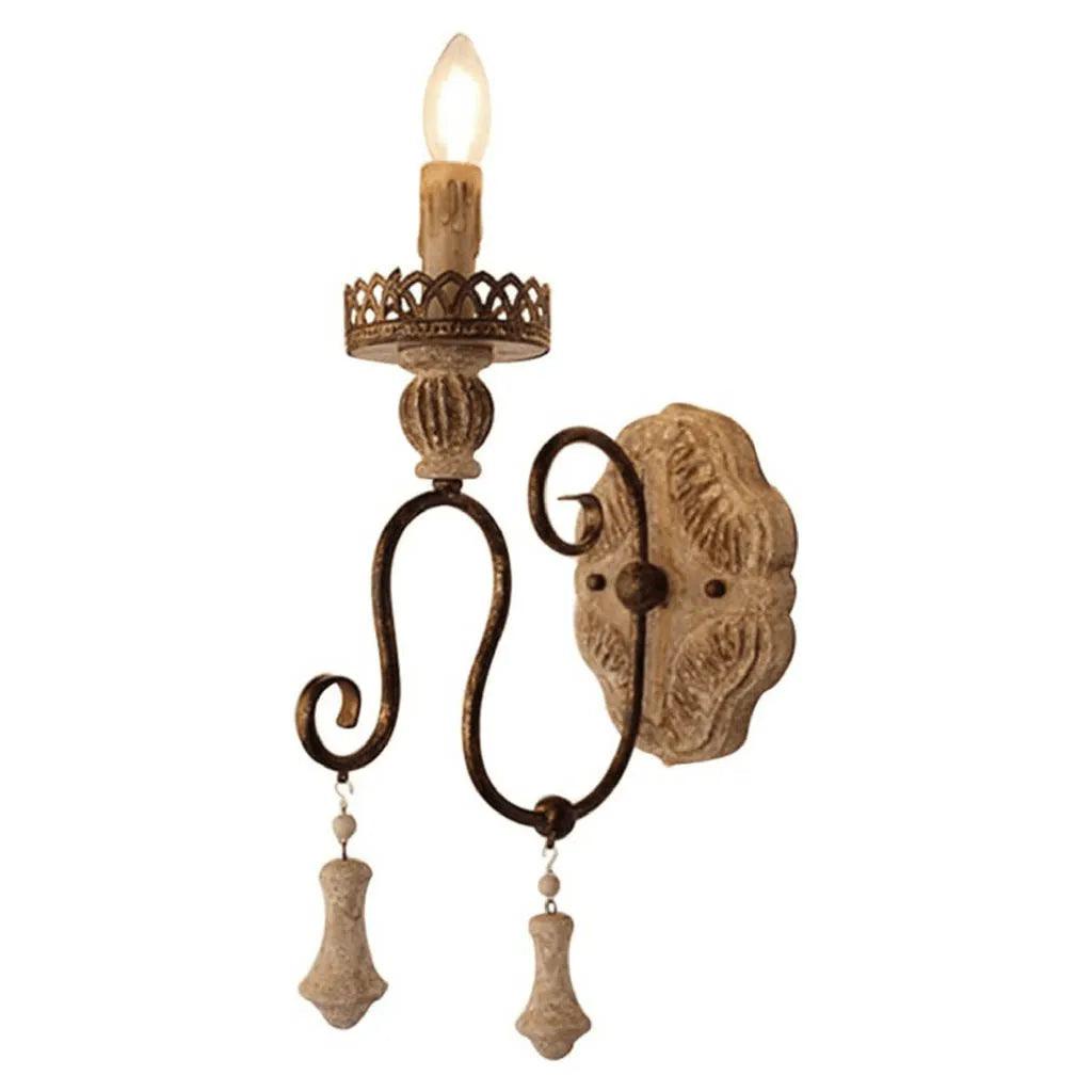 Rustic Ornate Wall Night Lamp – Elegant Antique LED Wall Light – Lumeil