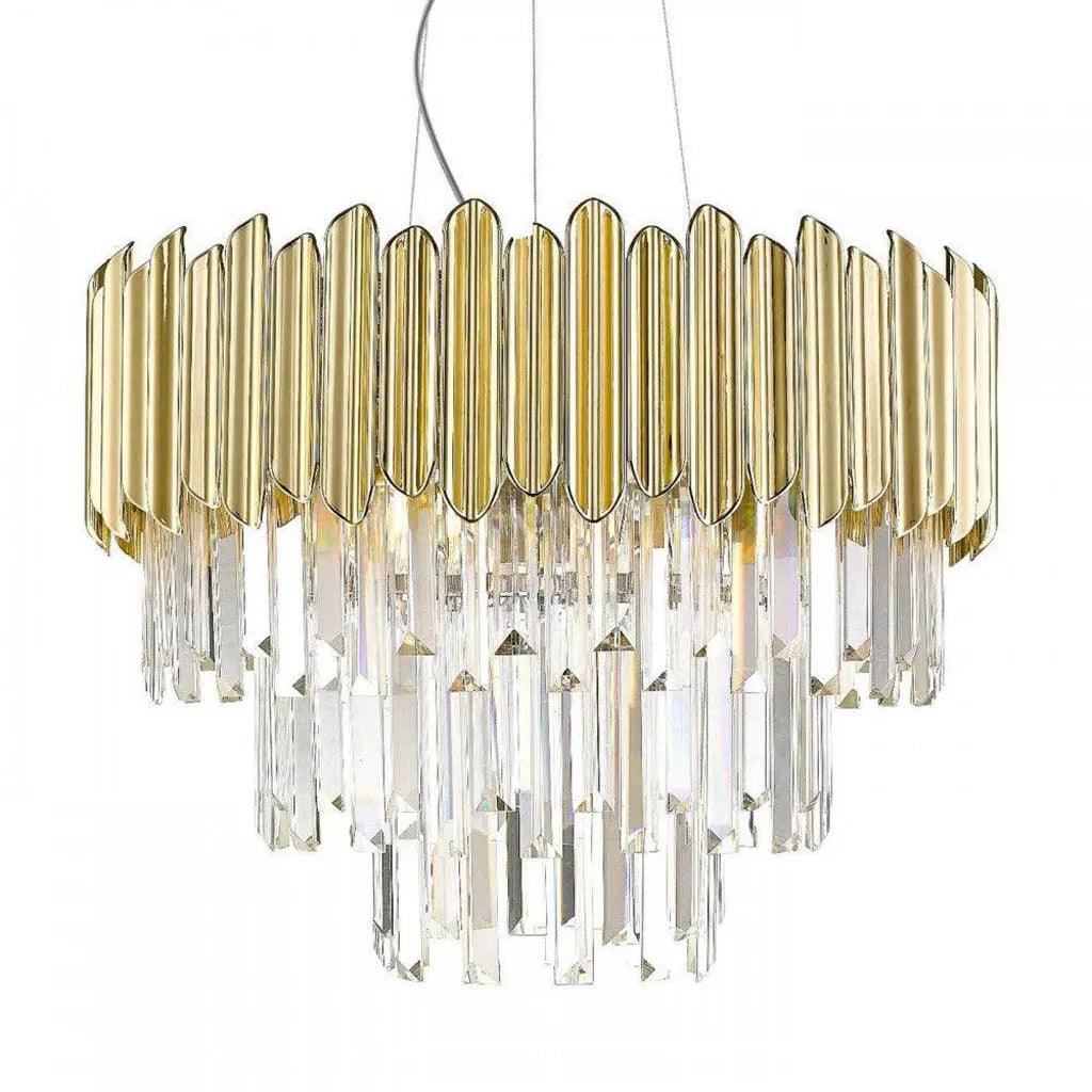Gladius Crystal Chandelier – Elegant Modern Lighting - Ashoka Lites